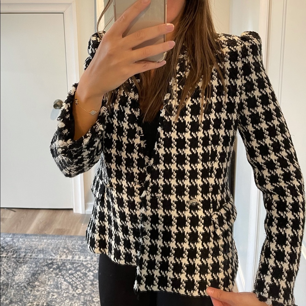Zara Houndstooth Jacket - Gem